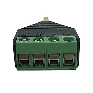 Cerrxian 3.5mm 4 Pole Stereo TRRS Audio Video Male to 4 Screw Terminal Female Headphone Replacement Solderless Balum Converter Adapter (2-Pack)