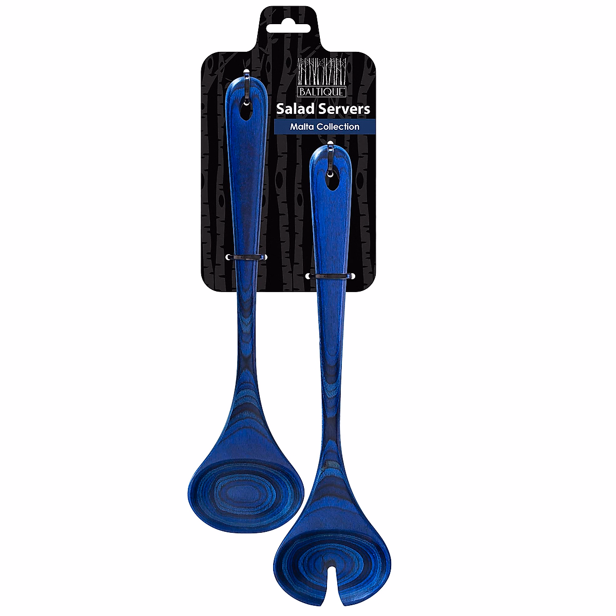 Baltique Malta Collection Wooden Salad Serving Utensil Set, 11-3/4" Long, One Pair