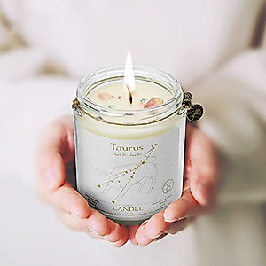 YTENTE Candle, Soy Wax, Scented, Zodiac - Taurus, Birthday Gift for Women