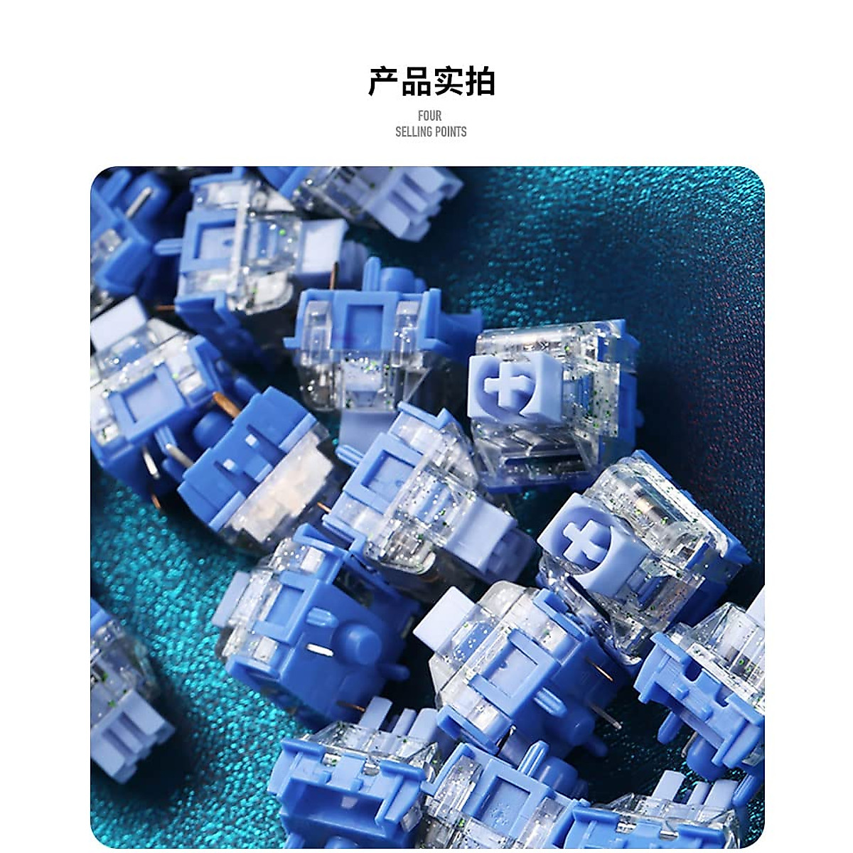 KAILH Starry Sky Switch Box 5 Pin Mechanical Switches High Transparency for Gaming Keyboard Linear (10pcs)