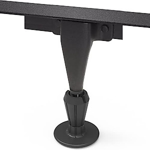 KOHOME 6Pcs Steel Stem Plastic Bed Frame Feet,Sturdy Bed Frame Legs for Replace Wheels,Black