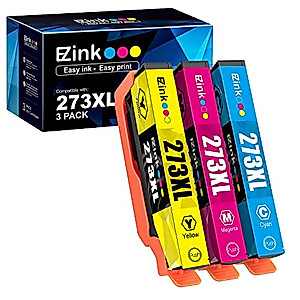E-Z Ink (TM Remanufactured Ink Cartridge Replacement for Epson 273XL 273 T273XL to use with XP-520 XP-820 XP-810 XP-600 XP-610 XP-620 Printer (1 Cyan 1 Magenta 1 Yellow) 3 Pack