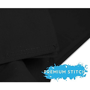 Zuperia Black Canvas Drop Cloth (10' x 12' Feet - 1 Pack) - Pure Cotton Painters Drop Cloth for Painting, Canvas Drop Cloth Curtains for Decoration Double Stitched Hem for Multi-Purpose use