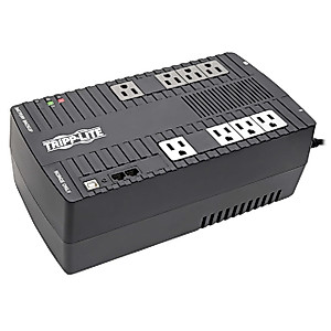 Tripp Lite 700VA UPS Battery Backup Surge Protector, AVR Automatic Voltage Regulation, 8-Outlet Uninterruptible Power Supply, Dataline Protection, 3-Year Warranty & $100,000 Insurance (AVR700U)