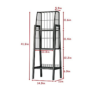 DOORXIFO Modern Industrial Bookcase Freestanding,Heavy Duty Metal Black Bookshelves Organizer for Bedroom Home Office,Black Storage Rack Book Rack.