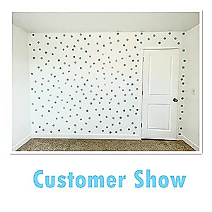 ROFARSO 120 Decals 2.2'' Hazy Gradient Blue Purple Color Polka Dots Wall Decals Stickers DIY Removable Peel & Stick Wall Art Decorations Home Decor for Nursery Bedroom Living Room Playing Room