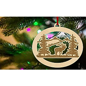 Elk Personalized Christmas Ornament | Hunting Gift for Men and Women, Elk Decoration, Fathers Day Gift, Customizable Gift, Wildlife Decor, 501074
