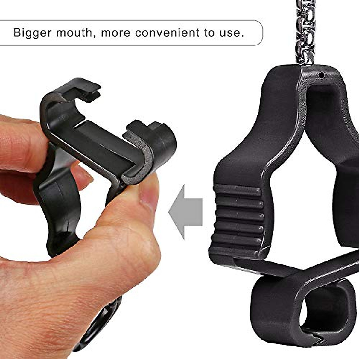 SELEWARE 5pcs Glove Clips for Work, Non-slip Metal Glove Clip Holder for Construction Belt, Guard Labor Worker Glasses Helmets Grabber Keeper, Black