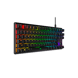 HyperX Alloy Origins Core - Tenkeyless Mechanical Gaming Keyboard, Software Controlled Light & Macro Customization, Compact Form Factor, RGB LED Backlit, Tactile HyperX Aqua Switch,Black