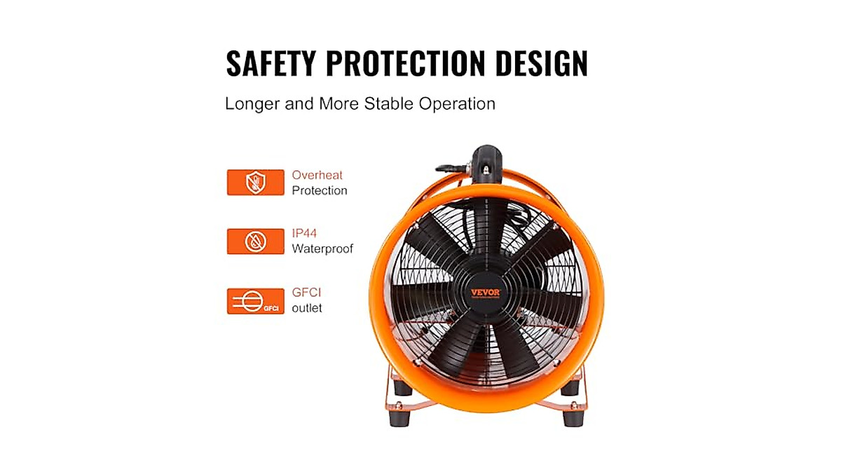 VEVOR 12 Inch Utility Blower Fan - Powerful & Portable