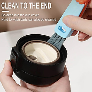Cup Lid Cleaning Brush, 3 in 1 Multi-Function Silicone Cup Lid Gap Cleaner, Multi-Style Cup Lid Cleaning Brush, Used for Bottle Gap Narrow Space, Household Kitchen Cleaning Tools (B-3 Pcs)