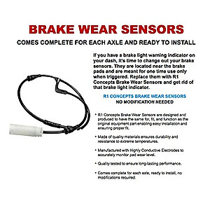 R1 Concepts Front Brakes and Rotors Kit |Front Brake Pads| Brake Rotors and Pads| Optimum OEp Brake Pads and Rotors |Hardware and Sensor Kit |fits 2012-2017 Audi A6, A6 Quattro, Q5, S4, S5