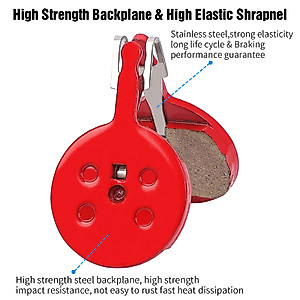 4 Pairs Bike Brake Pads, Bicycle Disc Brake Pads Compatible for SRAM Avid Ball Bearing 5 Mechanical BB5 MTB Brake Pads, Compatible for Merida Duke for Mountain Bike Ebike (with 3 Installation Tools)