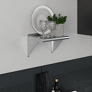 AmGood 12 in. x 16 in. Stainless Steel Wall Shelf | NSF Certified | Appliance & Equipment Metal Shelving | Kitchen, Restaurant, Garage, Laundry, Utility Room