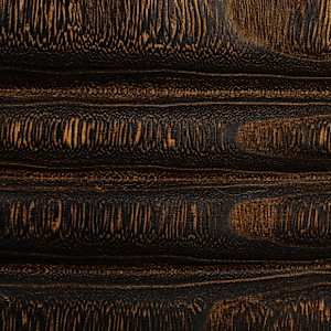 Creative Co-Op Round Paulownia Wood Carved Stool with Charred Finish, Natural