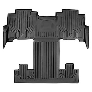 SMARTLINER Floor Mats 2nd and 3rd Row Liner Black Compatible with 2018-2022 Expedition/Navigator with Bucket Seats (Including Max and L)