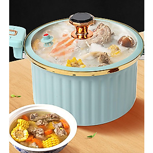 Olla de presion Non-stick Enamel Micro Pressure Cooker,Enamel Lining Pressure Cooker Non-Stick Push Pull Lock Pressure Pot with Lid Silicone Seal Spill-Proof Valve Pressure Pot,White