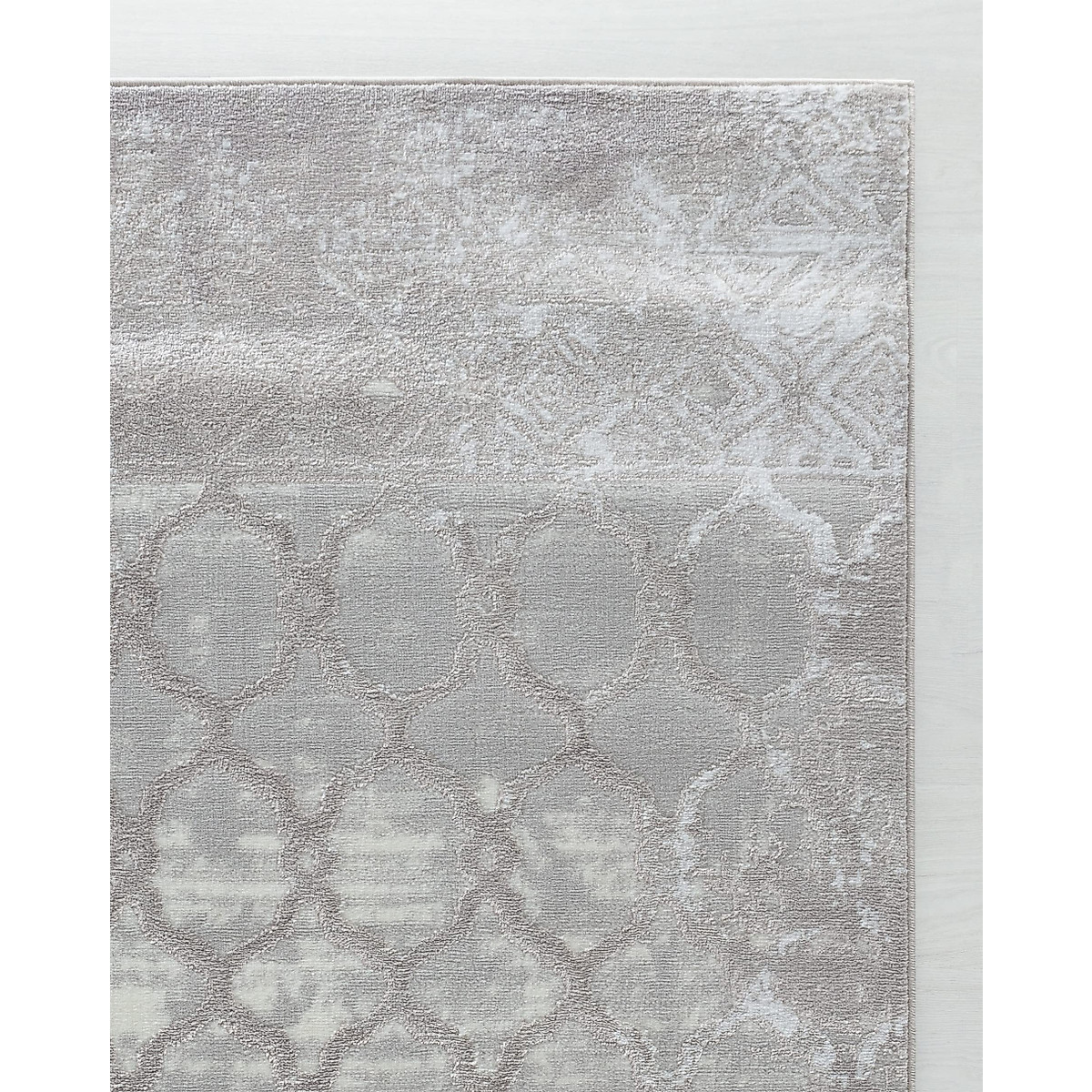 GLORY RUGS Modern Abstract Trellis Area Rug 5x7 Rugs Cream Beige for Home Office Bedroom and Living Room