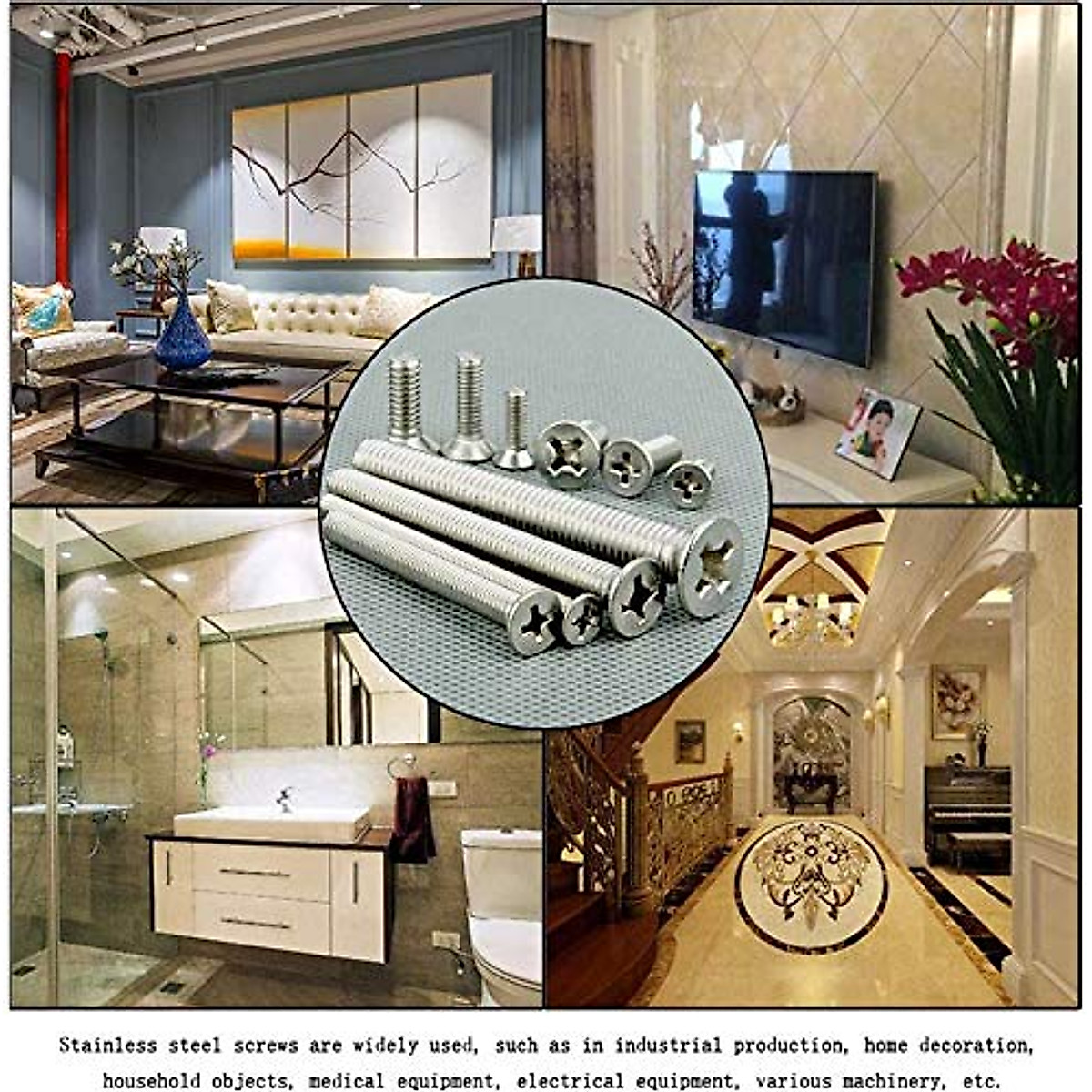 Guard4U 300Pcs Metric M2 Stainless Steel Phillips Countersunk/Flat Head Machine Screws Nuts Assortment Kit- M2x 4mm/ 6mm/ 8mm/ 10mm/ 12mm/ 14mm/ 16mm/ 18mm/ 20mm