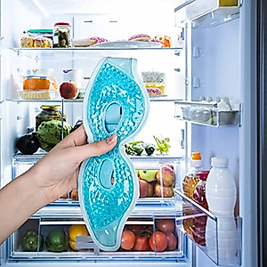 2PCS Gel Eye Mask, Cold Compress Gel Beads Eye Mask, Reusable Cooling Ice Mask for for Puffy Eyes, Dark Circles, Headaches, Migraine, Stress Relief