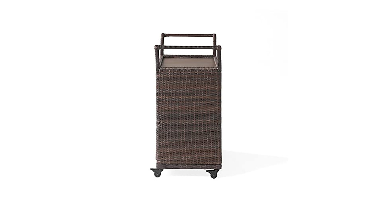 Stylish Corona Outdoor Wicker Bar Table Cart