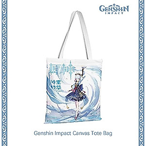 LimuToy Genshin Impact Box - Including Genshin Impact Figure Blind Box, Canvas Tote Bag,Flag, Stand Figure,Mouse pad,Keychain, Weapon,Bracelet, Stickers Pack,TCG Cards,Brooch (Ayaka)