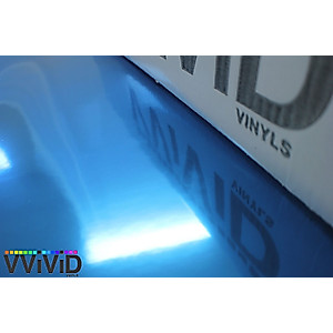 VViViD Blue Mirror Chrome Cast Vinyl Wrap Self-Adhesive Film Decal Air-Release Bubble and Air-Free 3MIL-VViViD8 (1ft x 5ft)