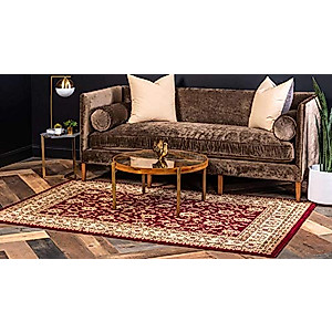 Unique Loom Voyage Collection Traditional Oriental Classic Intricate Design Area Rug (3' 3 x 5' 3 Rectangular, Red/Gold)