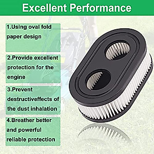 4Pack Air Filter 593260 798452 334404 Air Cleaner Cartridge Filter, Lawn Mower Air Cleaner Replacement Filters for 4247 5432 5432k 09P00 09P702 500EX 550EX 575EX 625EX 675EXI 725EXI Series Engine