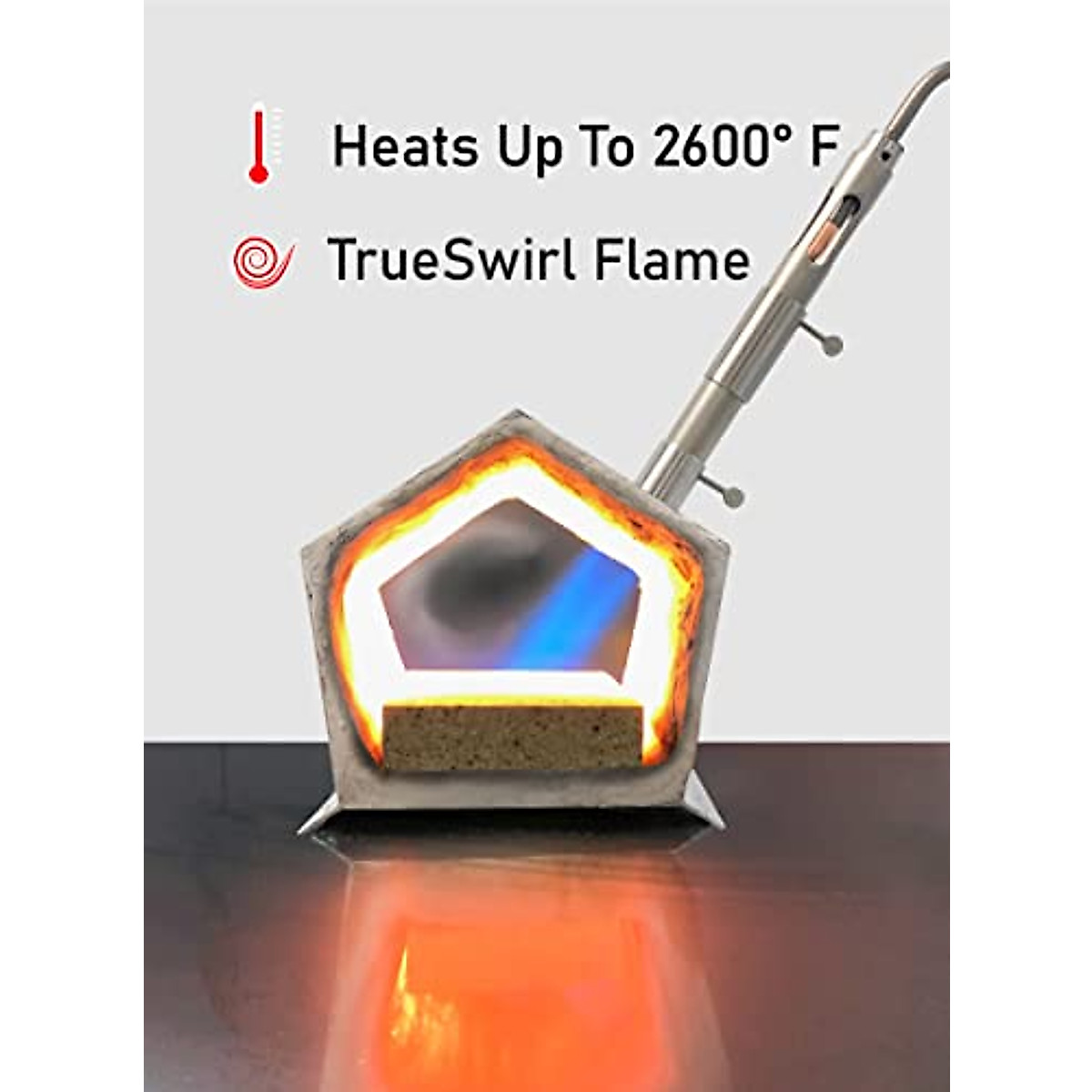 Mr Volcano Hero 2 - Portable Propane Forge (Complete Kit - Now with Superwool XTRA) MADE IN USA (Stainless Steel) Double Burner Artist Hobby Knife Making Tool Making Farrier Blacksmith