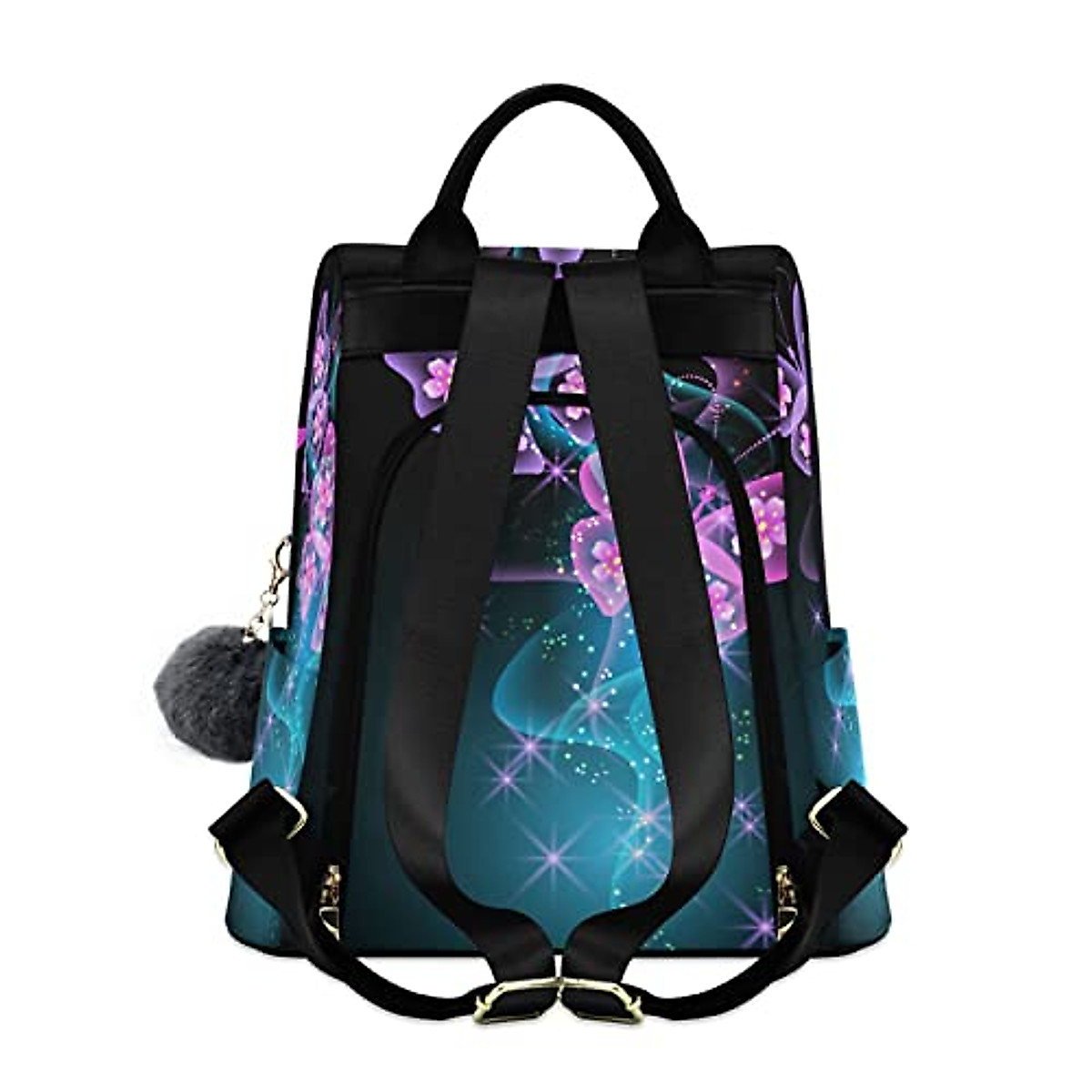 J JOYSAY Custom Magic Butterfly Backpack Purse for Women Personalized Anti-Theft Travel Daypack Fashion Backpack Handbags Customized Large Ladies Shoulder Bags for Women Girls Teen