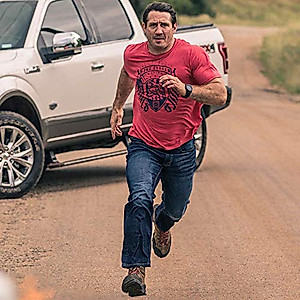 5.11 Tactical Men's Defender-Flex Straight Jeans, Mechanical Stretch Fabric, Classic Pockets, Style 74477, Stone Wash Indigo, 32W X 34L