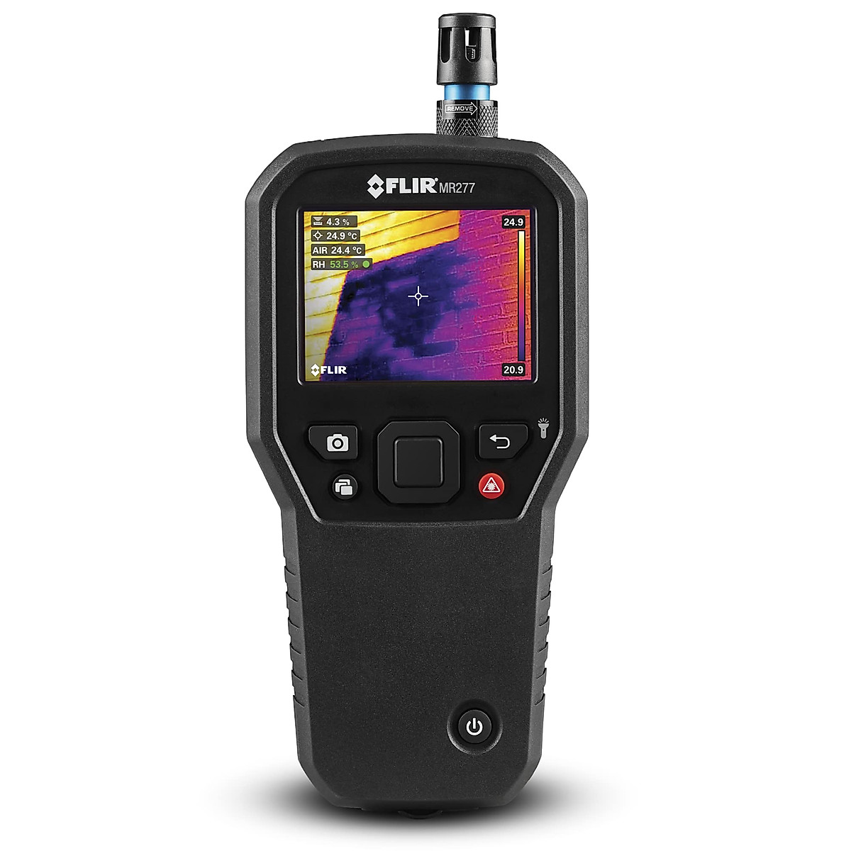 FLIR MR277 Moisture Meter, MSX IR Camera & Hygrometer for Building Inspection & MR06 Wall Cavity Probe