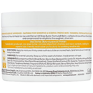 Palmer’s Shea Butter Formula Raw African Shea Butter Balm, Nourishing Body Moisturizer for Rough, Dry Skin, 7.25 Ounces