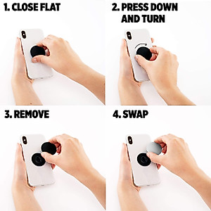 PopSockets: PopGrip Expanding Stand and Grip with a Swappable Top for Phones & Tablets - Succulent Heart