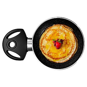 Pensofal Biostone Eggpan 1 Side Handle-Diameter 14 Cm, 0.6 Litres, Black