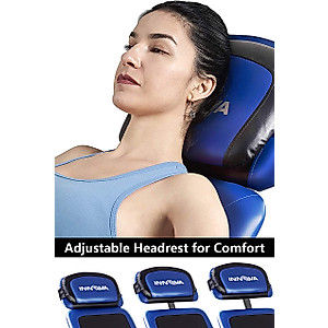 INNOVA HEALTH AND FITNESS ITM4800 Advanced Heat and Massage Inversion Table,Black/ Blue / Gray