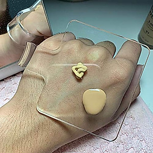 Makeup Hand Held Palette (Clear)Valxie Makeup Hand Held Palette - Clear Mixing, Blending, Applicator Tool for Professional Artists and Personal Use-100% Skin Safe Acrylic Plastic-Lightweight, Reusable