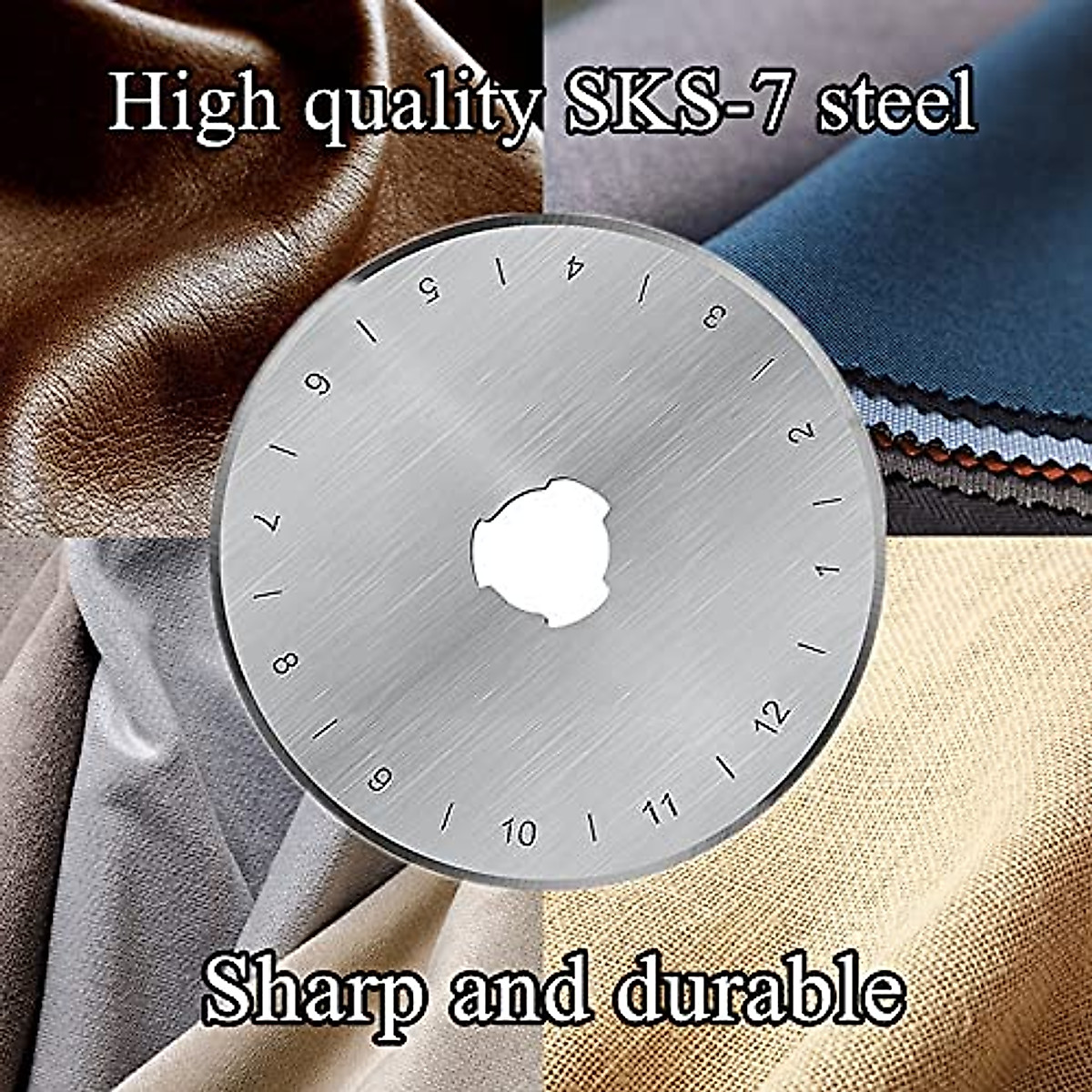 HEADLEY TOOLS 45mm Rotary Cutter Blades 10 Pack Fits Olfa, Fiskars, Replacement Rotary Blade for Arts Crafts Quilting Scrapbooking Sewing, Sharp and Durable