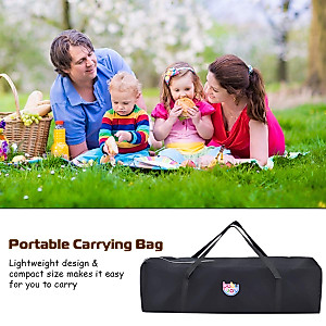 BABY JOY Pack and Play, 3 in 1 Double Layer Portable Baby Playard with Bassinet, Changing Table, Lightweight Installation-Free Playpen with Large Capacity Storage Shelf, Oxford Carry Bag (Bear)