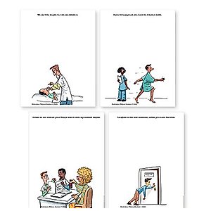Motivation Without Borders MWB 4 Funny Note Pads with Medical Humor - Perfect Novelty Gift for Doctor, Coworker or Friends | Pack of 4 | 4.25" x 5.5" with 50 Sheets per Pad