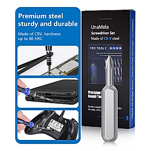 UnaMela Electronics Precision Screwdriver Set: 61 in 1 Small Magnetic Repair Tool Kit Mini Screw Driver with Case for Computer, Laptop, PC, iPhone, Xbox, PS4/5, Controller, Gamer Tech Gifts for Men