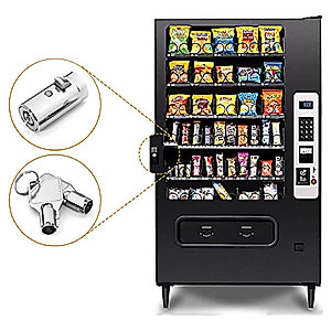 Westway Locks Vending Machine Lock and Key Pack of 1 - Tubular Keyway with Chrome Finish - Keyed Alike High Security Lock - Vending Machine Lock for Pepsi Machine, Coke Machine, Snack/Candy Machine