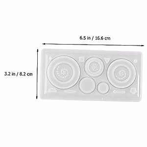 VILLCASE 1pc Kaleidoscope Mold Resin Silicone Molds Resin Tray Molds Silicone Tray Mold Silicone Resin Ruler Making Mold Silicone Molds for Resin Ruler Casting Mould Silica Gel White