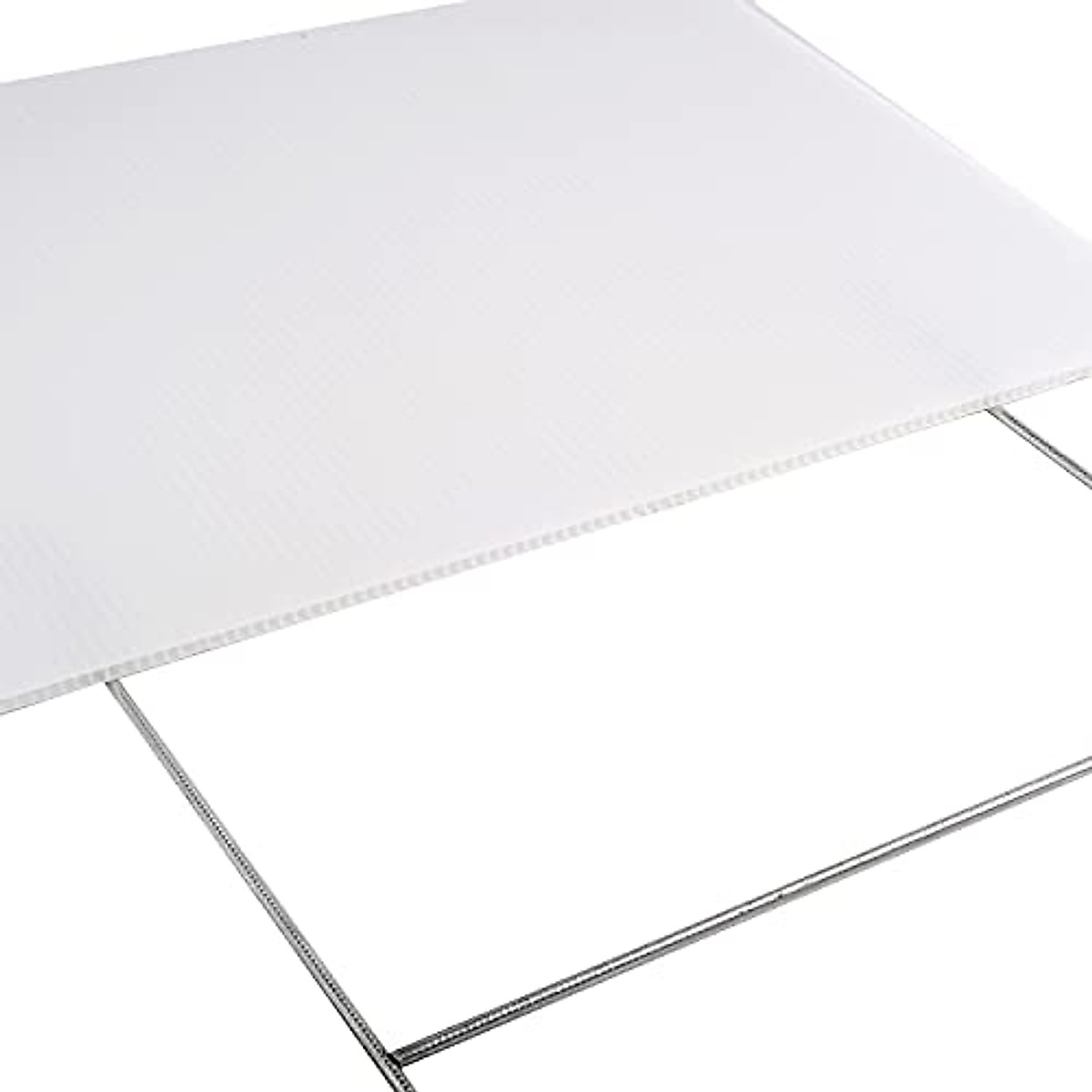 Kichwit 3 Pack Blank Yard Signs with Stakes, 17 x 12 Inches, White Plastic Yard Lawn Sign for Indoor or Outdoor Use