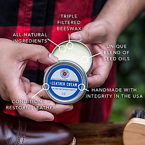 Cobbler's Choice Co. Finest Quality All Natural Leather Cream - Made with Triple Filtered BeesWax (2 OZ. (59 ML))