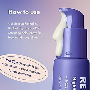 Hero Cosmetics Rescue Retinol Nighttime Renewing Cream - Helps With the Look of Uneven Texture and Post-Blemish Marks - Gentle, Non-Drying Formula, Introduction Retinol - Safe for Sensitive Skin (30 ml)