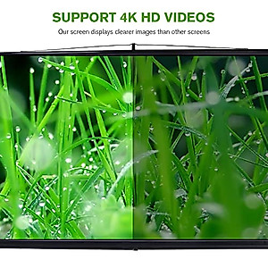 100 Inch Projector Screen Indoor with Stand for Movie Projection, Large 16:9 White Movie Screen, Portable Video Projection Screen for Home Theater, Office Meeting, Outdoor Advertising Camping and etc