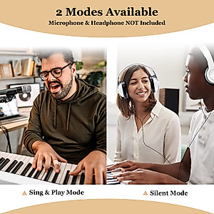 Costzon 88-Key Portable Keyboard Piano, Electric Keyboard Digital Piano w/Full Size Semi Weighted Keys, USB/MIDI Keyboard, Sustain Pedal, Power Supply & Carrying Case for Beginners Adults Kids, White