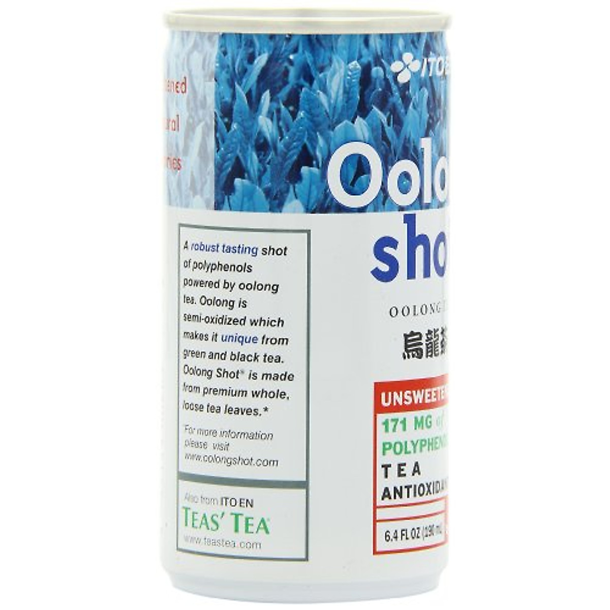 Shot 6.4 Ounce Unsweetened Zero Calories, Caffeinated Oolong 6.4 Fl Oz (Pack of 30) 192.0 Fl Oz